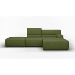 Ecksofa Egoitaliano "Babouche, Designsofa mit au&szlig;ergew&ouml;hnlichem Sitzkomfort zum Wohlf&uuml;hlen", gr&uuml;n (kiwi), B:287cm H:80cm T:98cm, 100% Polyester. Wasserabweisende Mikrofaser., Sofas, Ecksofa