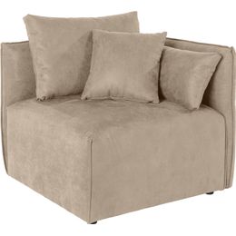 Sofa-Eckelement OTTO HOME "N&ouml;re", beige, B:90cm H:74cm T:90cm, Samtoptik (100% Polyester);Struktur (100% Polypropylene);Luxus-Microfaser Lederoptik (100% Polyester);Struktur fein (100% Polyester);Webstoff (100% Polyester);Baumwoll-/Leinenmix (60% Baumwoll, 40% Leinen), Polsterelemente, Sofa-Eckelement, Modul - zum Zusammenstellen; in vielen Bezugsqualit&auml;ten und Farben