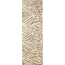 Teppich HEINE HOME Gr. 3, grau (grau, beige), B:90cm H:20mm L:160cm, Kunstfaser, Polyester, Viskose, Wolle, Teppiche, Teppich
