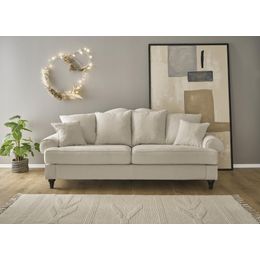 3,5-Sitzer Home Affaire "WESTMINSTER", beige (elfenbein), B:230cm H:95cm T:100cm, Sofas, 3 5-Sitzer, mit Federkern-Polsterung