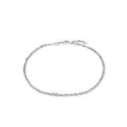 Fu&szlig;kette Amor "Schmuck Geschenk K&ouml;rperschmuck, Singapurkettengliederung", silber (silber, 925), Fu&szlig;ketten, Damen, Silber 925 (Sterlingsilber), Fu&szlig;kette