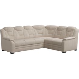 Ecksofa COTTA "Marcus L-Form", beige, B:263cm H:99cm T:211cm, 100% Polyester, Sofas, Ecksofa, wahlweise mit Bettfunktion & Stauraum