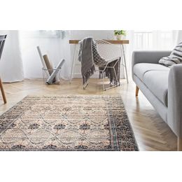Teppich Arte Espina "Galaxy 1400", beige (beige, blau), B:120cm H:6mm L:180cm, Polyester, Teppiche, Teppich