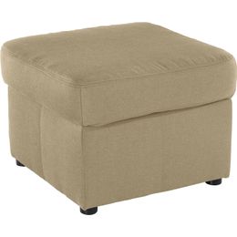 Polsterhocker DOMO collection "Bahia", beige, B:58cm H:42cm T:58cm, Struktur (100% Polyester);Luxus-Microfaser (100% Polyester), mit Muster, Hocker, Polsterhocker, passend zur "Bahia"-Serie