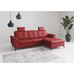 Sit & More Ecksofa SIT & MORE "Zora", feuerrot, B:262cm H:92cm T:164cm, Sofas, Ecksofa