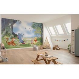 Kindertapete Komar "Disney Winnie the Pooh Friendly Day", bunt, B:500m H:250m, Vlies, Tapeten, Kindertapete