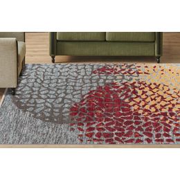Teppich Kayoom "Milan 425", bunt (multi, rot), B:80cm H:5mm L:150cm, Polypropylen, Teppiche, Teppich, ca. 436.800 Points/qm, Kurzflorteppich, weiche Haptik, hochwertig