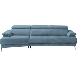 Ecksofa Egoitaliano "Soul, extravagantes Designsofa, Megasofa, super bequem, tolle Details", blau (hellblau), B:246cm H:99cm T:140cm, Luxus-Micofaser Lederoptik (100% Polyester) ist ein neues technisches Gewebe mit einem visuellen und taktilen Aspekt, der dem Nubuk sehr nahe kommt, mit innovativen Eigenschaften. Seine au&szlig;erordentliche Weichheit kommt von einem exklusiven Produktionsprozess, der Un