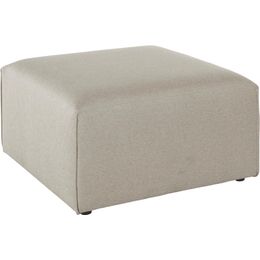 Polsterhocker OTTO HOME "N&ouml;re", beige, B:80cm H:46cm T:80cm, Samtoptik (100% Polyester);Struktur (100% Polypropylen);Struktur fein (100% Polyester);Webstoff (100% Polyester);Luxus-Microfaser Lederoptik (100% Polyester);Baumwoll-/Leinenmix (60% Baumwolle/40% Leinen), Hocker, Polsterhocker, Modul - zum Zusammenstellen; in vielen Bezugsqualit&auml;ten und Farben