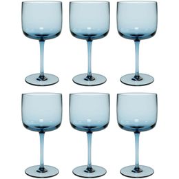 Weinglas "Weingl&auml;ser Like Glass 270 ml 6er Set", blau (ice), 6 tlg., Glas, LIKE. BY VILLEROY & BOCH, Trinkgef&auml;&szlig;e, Weinglas