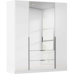 Dreht&uuml;renschrank OTTO HOME "Kleiderschrank Schrank Garderobe AGORDO mit Dekor- oder Hochglanzfront", wei&szlig; (alpinwei&szlig;, hochglanz wei&szlig;), B:181cm H:210cm T:54cm, Holzwerkstoff, Schr&auml;nke, Dreht&uuml;renschrank, mit Au&szlig;enschubk&auml;sten, in 7 Breiten und 2 H&ouml;hen MADE IN GERMANY