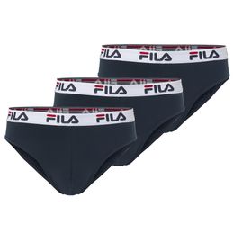 Slip Fila "MAN BRIEF", Herren, Gr. L, blau (navy), Jersey, Obermaterial: 95% Baumwolle, 5% Elasthan, k&ouml;rpernah, Unterhosen Slip, mit elastischem Logobund