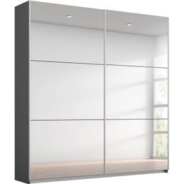 Schwebet&uuml;renschrank Rauch "Kleiderschrank Schrank Garderobe REFLECT", grau (graumetallic), B:175cm H:191cm T:59cm, Holzwerkstoff, Schr&auml;nke, Schwebet&uuml;renschrank, inkl. praktischer Innenausstattung mit viel Stauraum MADE IN GERMANY