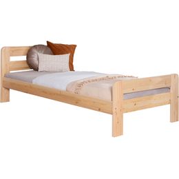 Massivholzbett Ticaa "Bert", FSC-zertifiziert (Kiefer), Jugendbett, mit Lattenrost", beige (kiefer massiv natur), B:108cm L:205cm, Betten, Massivholzbett, ideal f&uuml;r das Kinder- und Jugendzimmer, Massivholz