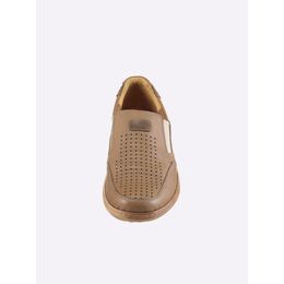 Slipper CLASSIC, Herren, Gr. 46, camel, Glattleder, Leder, Rindsleder, Schuhe Slipper