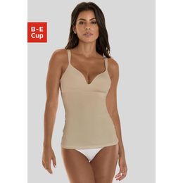 Schalen-BH-Hemd Nuance, Damen, Gr. 75, Cup E, braun (caramel), Microtouch, Obermaterial: 63% Polyamid, 30% Elasthan, 7% Polyester, BHs Schalen-BH-Hemd, ohne B&uuml;gel mit 2 Tragevarianten