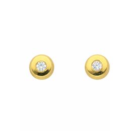 Adelia&acute;s Paar Ohrstecker ADELIA&acute;S "333 Gold Ohrringe Ohrstecker mit Zirkonia &Oslash; 4,8 mm", gold, Ohrringe, Damen, Gelbgold 333, Paar Ohrstecker