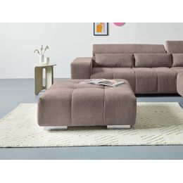 Hocker COTTA "Orion", grau (taupe), B:103cm H:42cm T:103cm, 90% Polyester, 10% Polyamid, Hocker, Hocker