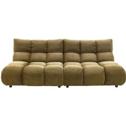 3-Sitzer Home Affaire "Cozy Bubble, mit eleganter Steppung, Breite 220cm", messing, B:220cm H:85cm T:108cm, Sofas, 3-Sitzer, stilvolles Design & hoher Sitzkomfort f&uuml;r dein Zuhause