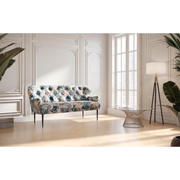 2,5-Sitzer Home Affaire "Amber", bunt (rose, olive), B:173cm H:97cm T:87cm, 100% Polyester, Sofas, 2 5-Sitzer, mit Knopfheftung,in verschieden Stoffarten