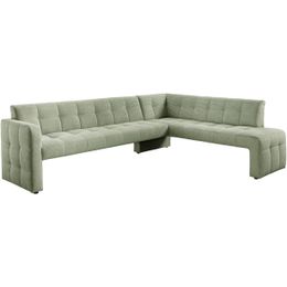 Eckbank exxpo - SOFA FASHION "Barista, bequem und elegant, hohe Bodenfreiheit", gr&uuml;n (mint), B:265cm H:83cm T:199cm, Sitzb&auml;nke, Eckbank, Eckbank Barista bequem und elegant, hochwertige Detailverarbeitung