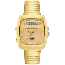 Chronograph adidas originals "RETRO WAVE THREE", gold (goldfarben), Armbanduhren, Damen, Chronograph, Armbanduhr, Herrenuhr, Damenuhr,Edelstahlarmband,Stoppfunktion,digital