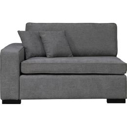 Sofaelement Home Affaire "Skara XXL", grau (dunkelgrau), B:140cm H:86cm T:130cm, 100% Polyester, Polsterelemente, Sofaelement, Modul XXL - zum eigenen Zusammenstellen, Armlehne links/rechts w&auml;hlbar