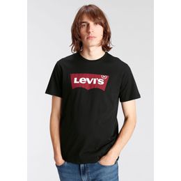 Levi's T-Shirt LEVI'S "Batwing Logo Tee", Damen, Gr. S, schwarz, Jersey, Obermaterial: 100% Baumwolle, bedruckt, normal normal, Rundhals, Shirts T-Shirt, mit Logo-Front-Print