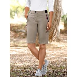 Bermudas Casual Looks, Damen, Gr. 38, Normalgr&ouml;&szlig;en, braun (schlamm), 95% Polyamid, 5% Elasthan, unifarben, kurz, Hosen Bermudas