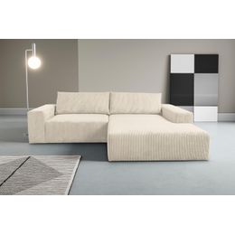 Ecksofa WERK2 "Rio, elegant & bequem, Breite 262 cm, L-Form", natur, B:262cm H:83cm T:188cm, 90% Polyester, 10% Nylon, Sofas, Ecksofa, Puristisches Design mit maximalem Komfort