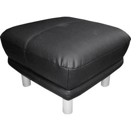 Hocker Trendmanufaktur "Cecilia, bequem und elegant", schwarz, B:66cm H:44cm T:66cm, NaturLEDER (echtes Rindsleder);Luxus-Microfaser ALCAZAR (100% Polyester);NaturLEDER: Bitte beachten Sie, dass Lederbez&uuml;ge mehr N&auml;hte aufweisen als Stoffbez&uuml;ge.;Kunstleder SOFTLUX;Microfaser PRIMABELLE (100% Polyester), Hocker, Hocker