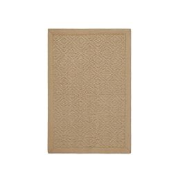 Teppich Wecon Home "Hugo two, Juteteppich, als L&auml;ufer erh&auml;ltlich", natur braun, B:40cm H:8mm L:60cm, Jute, Teppiche, Teppich, Naturfaser, 100% Jute, Sisal-Optik, pflegeleicht, Wohnzimmer, Raute