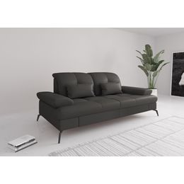 Sit & More 2,5-Sitzer SIT & MORE "Amica, inkl. Sitztiefenverstellung und Armteilverstellung", anthrazit, B:202cm H:90cm T:122cm, Sofas, 2 5-Sitzer, wahlweise mit Kopfteilverstellung und Bettfunktion