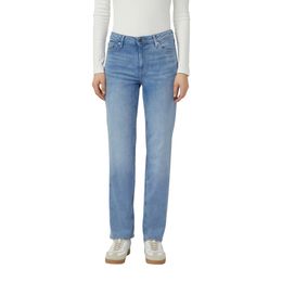 Straight-Jeans s.Oliver, Damen, Gr. 36, L&auml;nge 32, mid blau used, Denim/Jeans, Obermaterial: 76% Baumwolle, 23% Polyester, 1% Elasthan, regular fit normal, Jeans Straight-Jeans, Mid Rise, Regular Fit