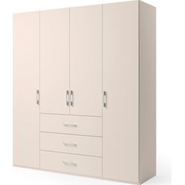 Dreht&uuml;renschrank "Henderson", beige (champagner), B:201cm H:223cm T:60cm, Holzwerkstoff, SET ONE BY Musterring, Schr&auml;nke, Dreht&uuml;renschrank, mit 3 Schubladen, inkl. Fachb&ouml;den und Kleiderstangen