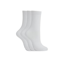 G-Star Raw Kurzsocken G-STAR "SNOWFLAKE, 3 PACK ANKLET SOCKS", Damen, Gr. 39-42, hellwei&szlig;, Baumwollmischung, unifarben, Socken Kurzsocken, unifarben