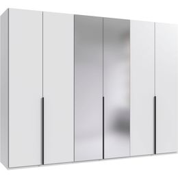 Kleiderschrank wimex "Mugano,in 5 Breiten,2 H&ouml;hen,2 Tiefen, viele Farben, Made in Germany", wei&szlig;, griffe schwarz, B:270cm H:208cm T:58cm, Holzwerkstoff, Schr&auml;nke, Kleiderschrank, mit langen Griffen aus Metall, mit oder ohne Spiegel
