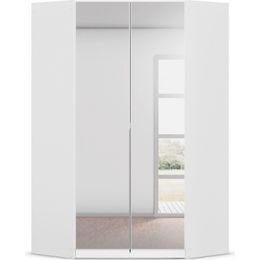 Eckkleiderschrank OTTO HOME "Kleiderschrank Schrank Ankleidezimmer Schlafzimmer Garderobe AGORDO", wei&szlig; (alpinwei&szlig;), B:117cm H:229cm T:117cm, Holzwerkstoff, Schr&auml;nke, Eckkleiderschrank, mit Spiegelt&uuml;ren, voll ausgestattet mit viel Stauraum MADE IN GERMANY