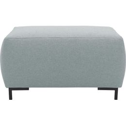 Hocker "Looks VI", blau (eisblau), B:88cm H:44cm T:68cm, 100% Polyester, LOOKS by Wolfgang Joop, Hocker, Hocker, gerade Linien, in 2 Bezugsqualit&auml;ten