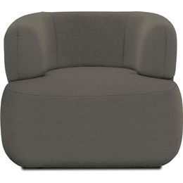 Sessel DOMO collection "800012 Designsessel, komfortabel und elegant, organische Formensprache", silber, B:90cm H:71cm T:86cm, 100% Polyester, Sessel, Sessel, formsch&ouml;ner Polstersessel zum Relaxen und Entspannen