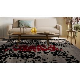 Teppich Arte Espina "Naila 300", schwarz (schwarz, rot), B:120cm H:11mm L:170cm, Polypropylen (PP), Teppiche, Teppich