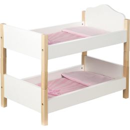 Puppenbett Roba "Puppenetagenbett Scarlett", wei&szlig;, Puppenm&ouml;bel, KinderB:52cm H:46cm T:30cm, MDF, Massivholz, Puppenbett, B:52cm H:46cm T:30cm