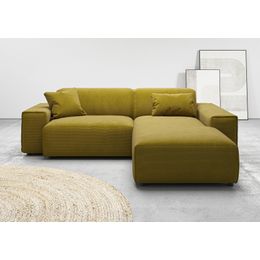 Ecksofa Home Affaire "Glimminge L-Form auch in Breitcord, Feincord + Easy care-Bezug", gr&uuml;n (pistazie), B:234cm H:71cm T:191cm, 95% Polyester, 5% Nylon, Sofas, Ecksofa, Breite 234, Zierkissen