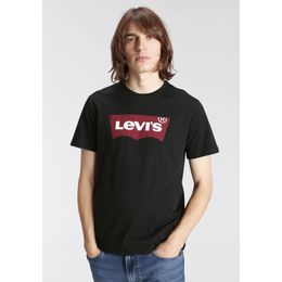 Levi's T-Shirt LEVI'S "Batwing Logo Tee", Damen, Gr. M, schwarz, Jersey, Obermaterial: 100% Baumwolle, bedruckt, normal normal, Rundhals, Shirts T-Shirt, mit Logo-Front-Print