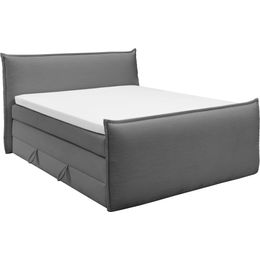 Boxspringbett "Florida", grau (anthrazit), L:228cm, SET ONE BY Musterring, Komplettbetten, Boxspringbett, in modernem Cord-Bezug, mit Bettkasten, in 3 Gr&ouml;&szlig;en erh&auml;ltlich