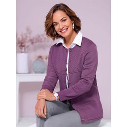 Strickjacke CLASSIC, Damen, Gr. 44, lila (violett), 50% Polyacryl, 50% Schurwolle, Strickjacken Strickjacke