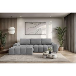 Ecksofa OTTO HOME "AZITA L-Form, 270 cm - OTTO. Verl&auml;ssliche Qualit&auml;t.", grau (anthrazit), B:270cm H:84cm T:166,5cm, 100% Polyester, Sofas, Ecksofa, wahlweise als Schlafsofa m. Bettkasten, Bubble-Optik