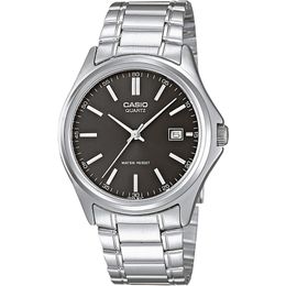 Quarzuhr, silber (edelstahlfarben), CASIO TIMELESS COLLECTION, Armbanduhren, Damen, Quarzuhr, Armbanduhr, Herrenuhr, Damenuhr, Edelstahlarmband, analog, Datum
