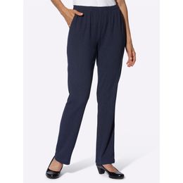 Schlupfhose Classic Basics, Damen, Gr. 23, Kurzgr&ouml;&szlig;en, blau (marine), 98% Polyester, 2% Elasthan, unifarben, lang, Hosen Schlupfhose