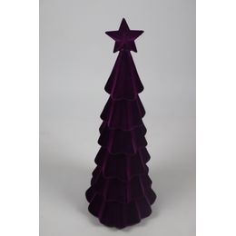 Weihnachtsfigur AM Design "Tannenbaum mit samtweichem Flock", lila, B:25cm H:76cm T:25cm, Kunststoff, Dekofiguren, Weihnachtsfigur, aus Kunststoff, H&ouml;he 76 cm, in verschiedenen Farben